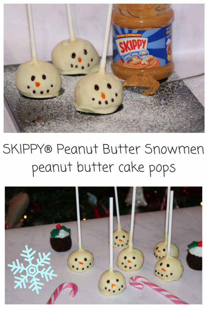 SKIPPY® Peanut Butter Snowmen peanut butter cake pops